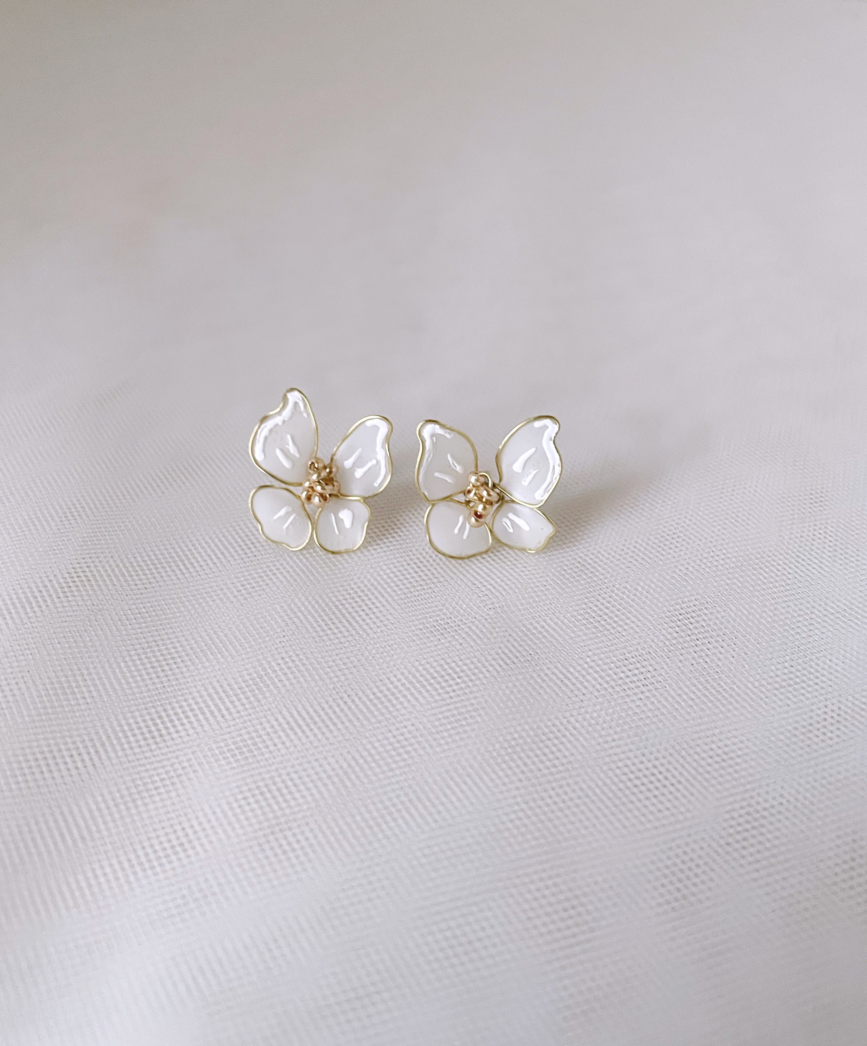 Orecchini farfalla - orecchini a lobo con farfalle – Elibre